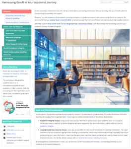 Harnessing GenAI in Your Academic Journey: A New Library Guide ...